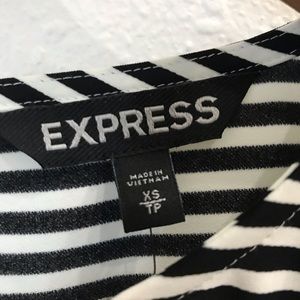 Express | Tops | Express Black And White Striped Top Xs | Poshmark